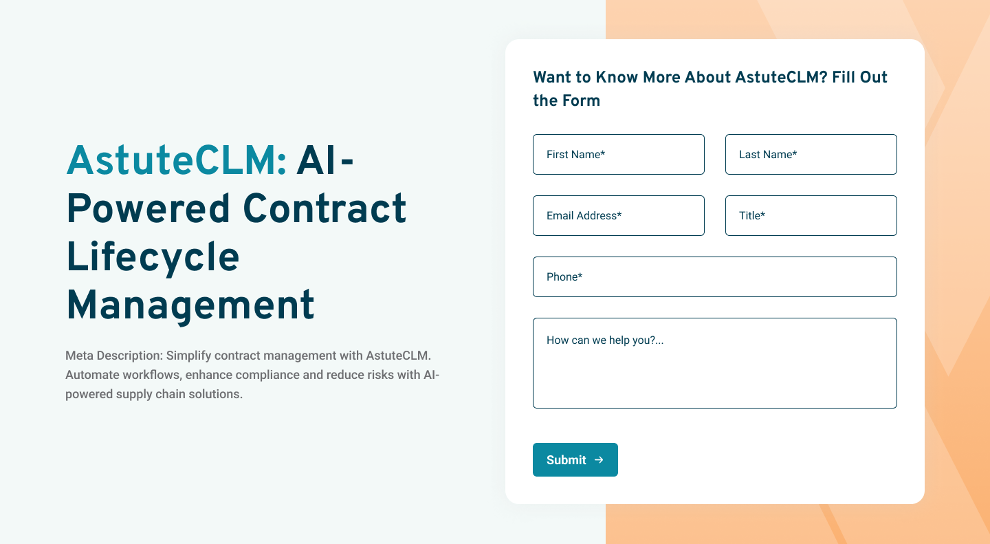 AstuteCLM: AI-Powered Contract Lifecycle Management